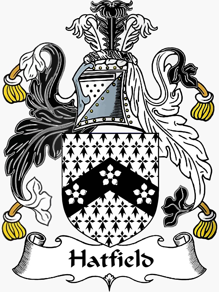 "Hatfield Coat of Arms - Family Crest" Sticker for Sale by ...