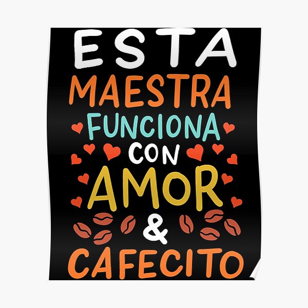 Póster «Maestra de español» de Mealla | Redbubble