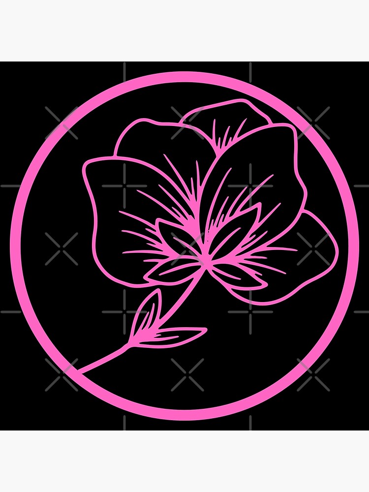 "Pink flower logo" Poster for Sale by Dankio | Redbubble
