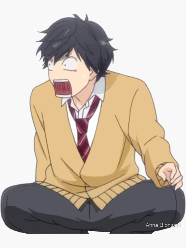 "Blue spring ride : WTF Kou fanart" Sticker for Sale by ShindouArt ...