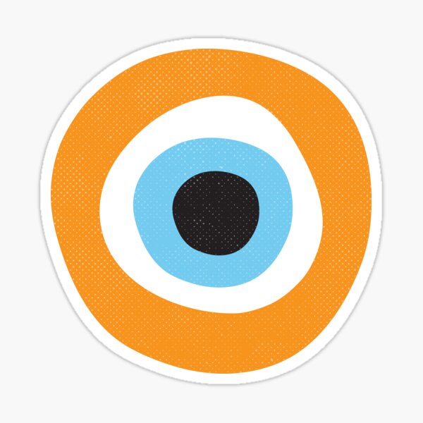 "Orange Evil Eye Symbol" Sticker for Sale by inogitna | Redbubble