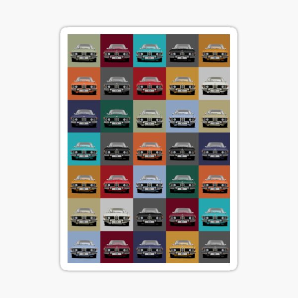 Sticker « Bimmer E3 Bavaria 2500, 3.0S, 3.0Si. 3.3 Illustration de Li ...