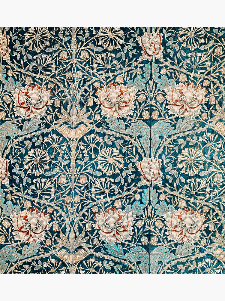 "William Morris Blue Pink Flower" Sticker for Sale by spiritheal ...