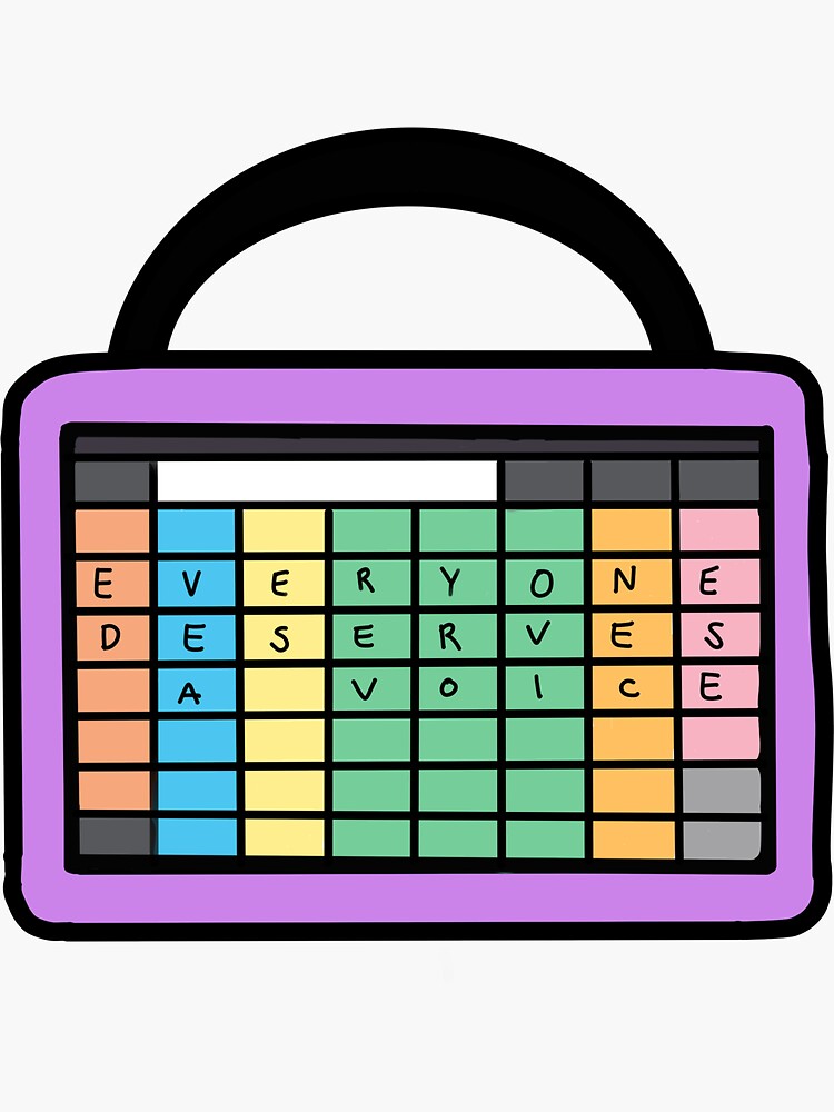 "AAC device everyone deserves a voice, SLP" Sticker for Sale by ...