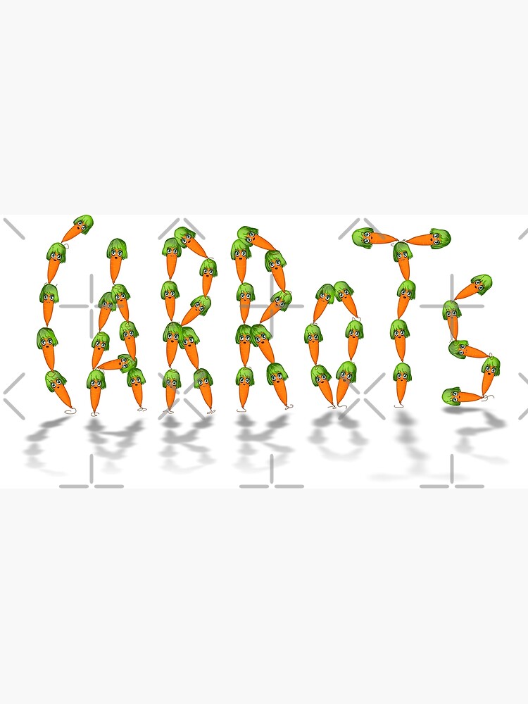 "cute carrot team pyramid spelling the word Carrots" Poster for Sale by ...