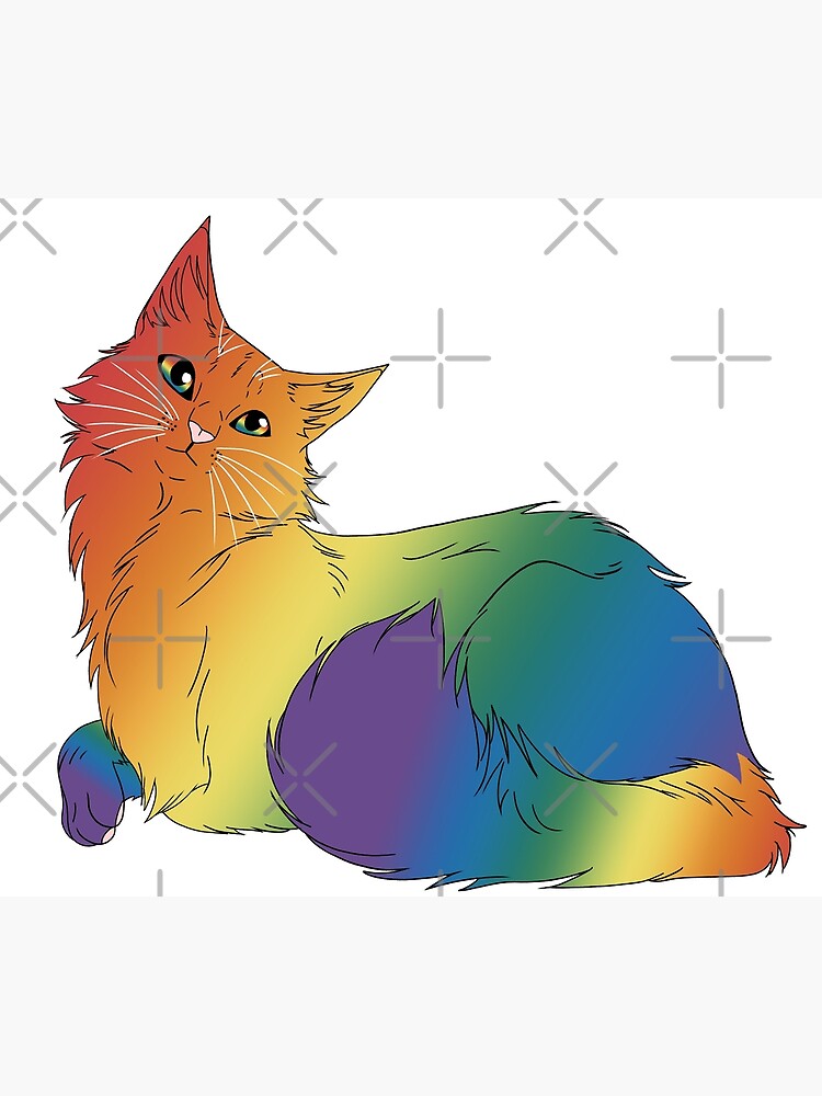"blended rainbow kitty cat" Poster for Sale by Narniax | Redbubble