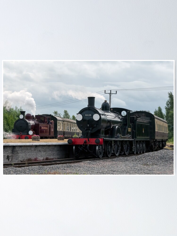 "LSWR T9 Class and Metropolitain 1" Poster by SteveHClark | Redbubble
