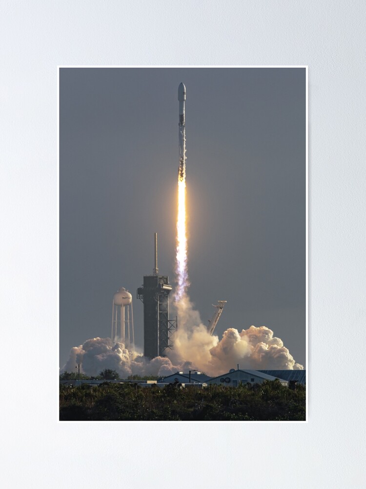 "SpaceX Starlink 13 Launch" Poster by kraftkirby | Redbubble