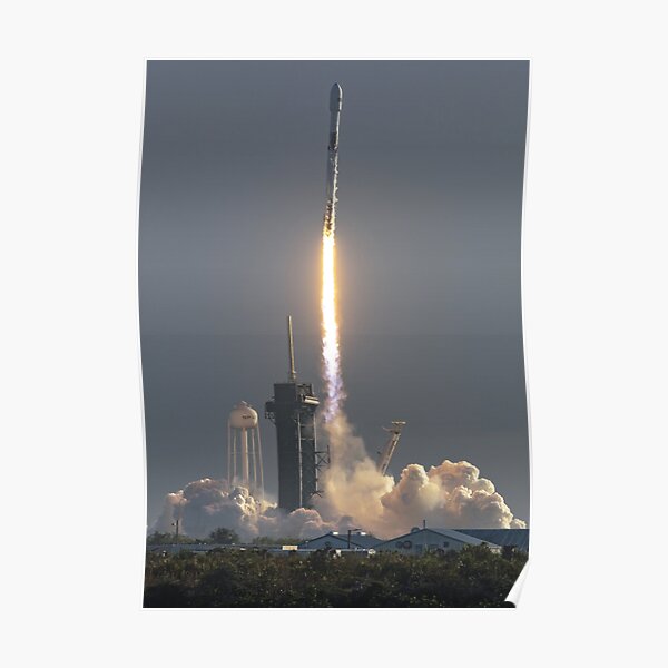 "SpaceX Starlink 13 Launch" Poster by kraftkirby | Redbubble