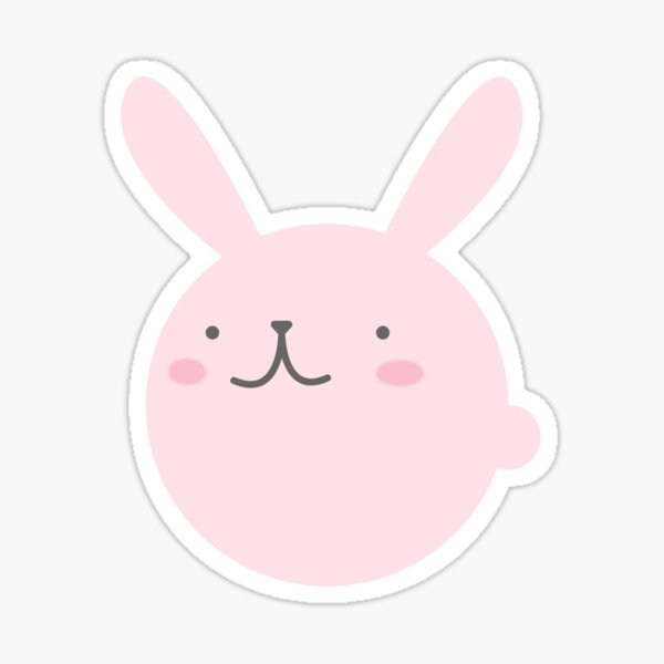 "Pink pastel cute BUNBUN bunny" Sticker for Sale by ironbrownie | Redbubble