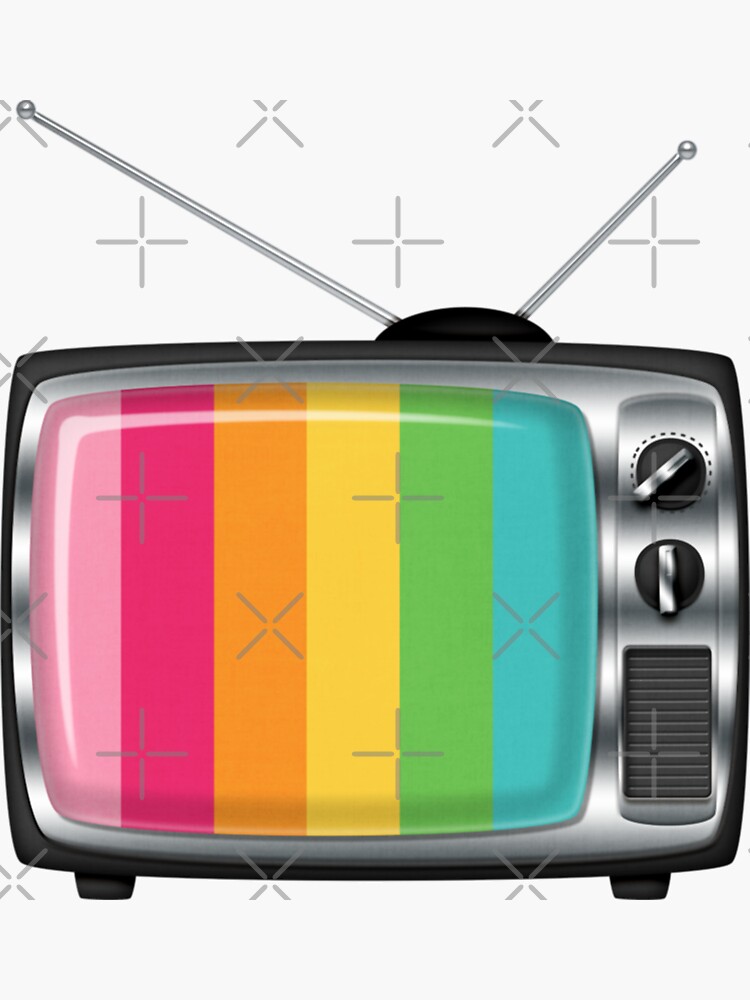 "Retro telivision (TV) set sticker" Sticker for Sale by Simrangabhane ...