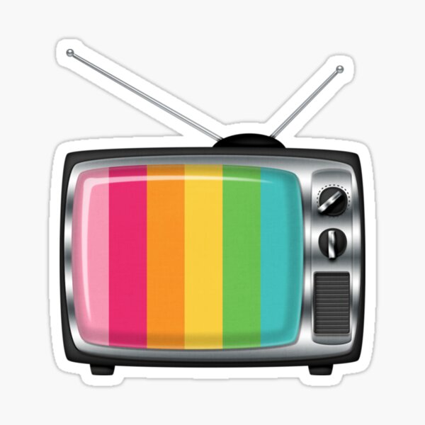 "Retro telivision (TV) set sticker" Sticker for Sale by Simrangabhane ...