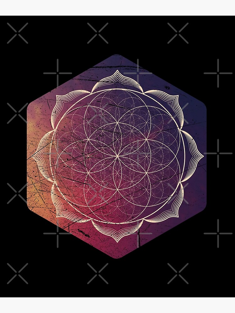 Póster «Sacred Geometry Seed of Life Stars Mandala Goa Psy DMT LSD ...