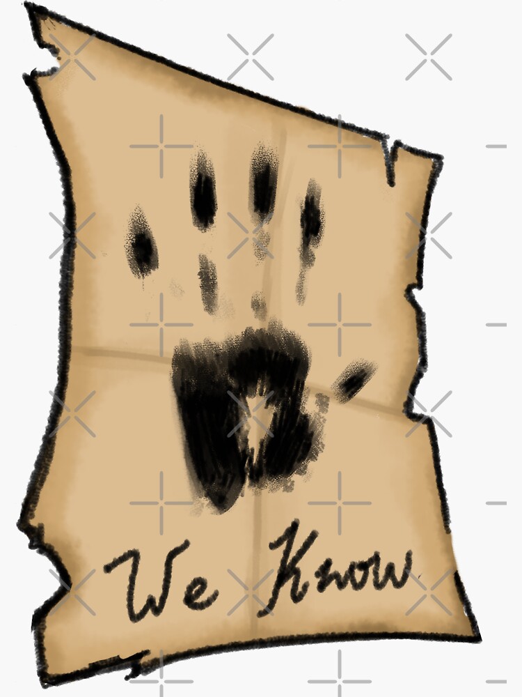 "We know" Sticker by LonelyBunny | Redbubble