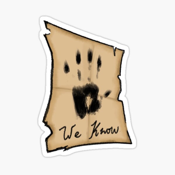"We know" Sticker by LonelyBunny | Redbubble