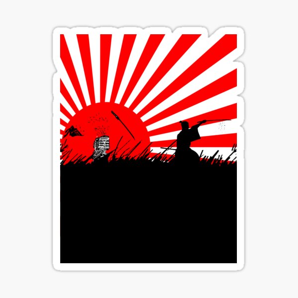 "Vintage Sunset Samurai" Sticker by laiwole | Redbubble