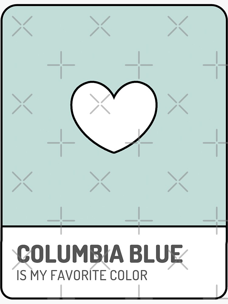 "Columbia Blue Pantone " Sticker for Sale by yukilau15 | Redbubble