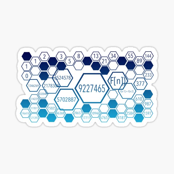 Fibonaccis Sequence And Honeycomb 2 1 Sticker For Sale By
