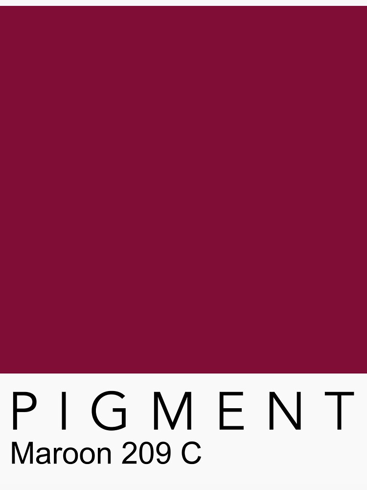 "Pantone Maroon" Sticker by anniesibon | Redbubble