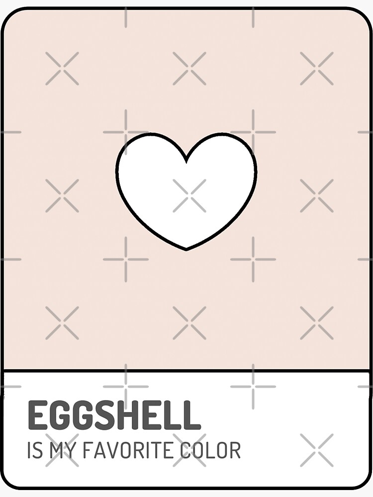 "Eggshell Pantone " Sticker by yukilau15 | Redbubble