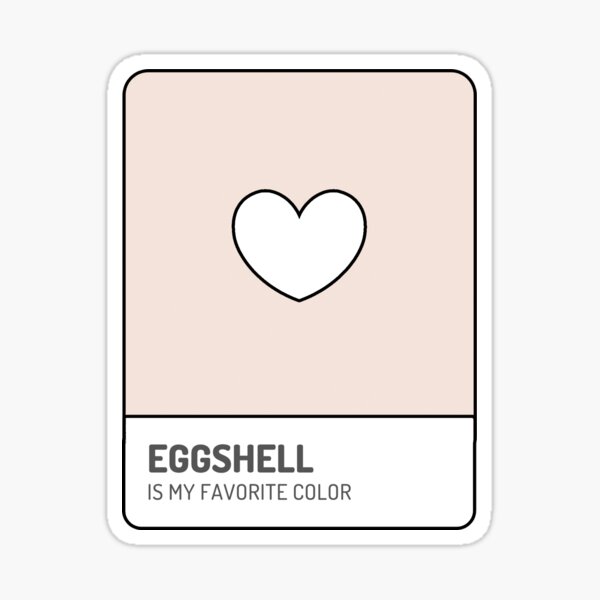 "Eggshell Pantone " Sticker by yukilau15 | Redbubble