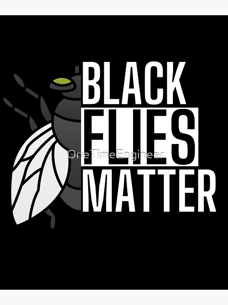 "black flies matter" Poster for Sale by OneTimeEngineer | Redbubble