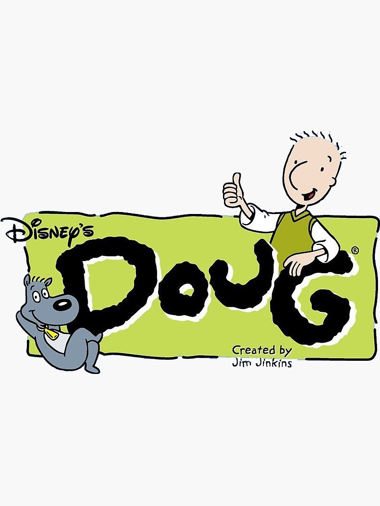 "Doug (TV Show) Logo" Sticker by psysci | Redbubble