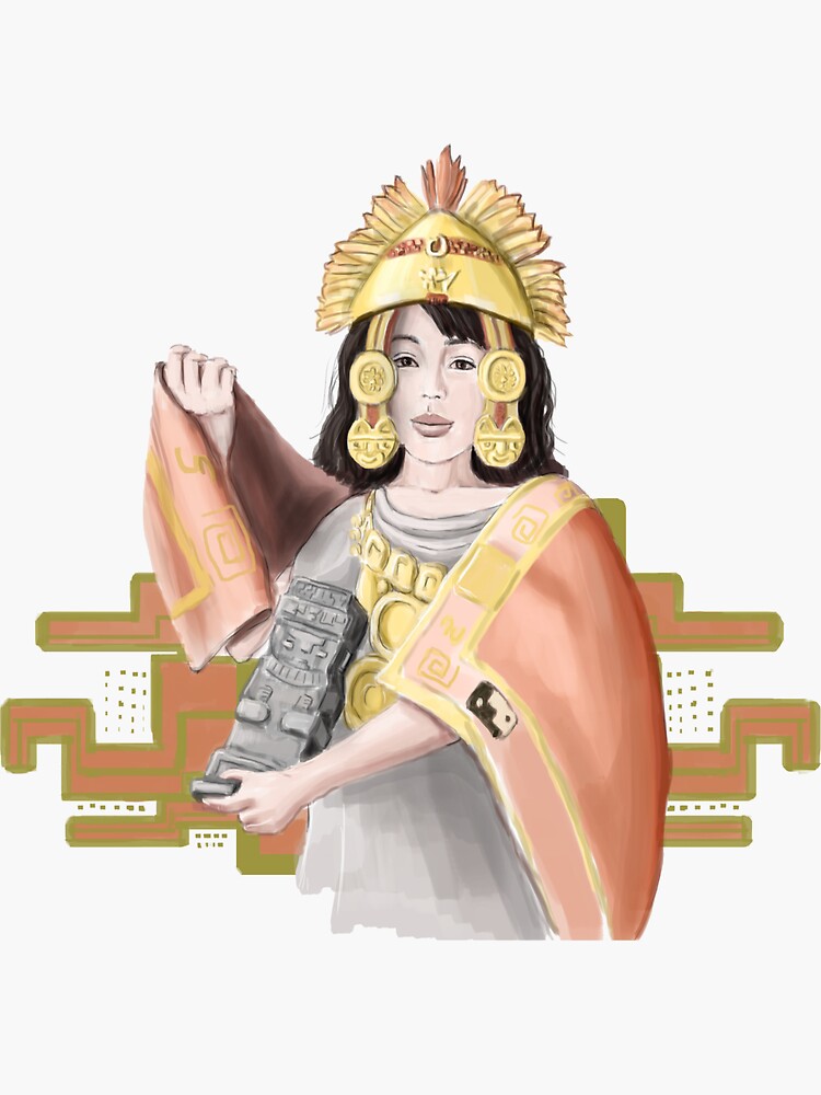 "Ancient Inca girl" Sticker for Sale by YourBlueSkyArt | Redbubble