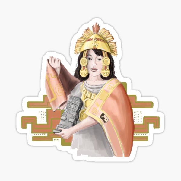 "Ancient Inca girl" Sticker for Sale by YourBlueSkyArt | Redbubble