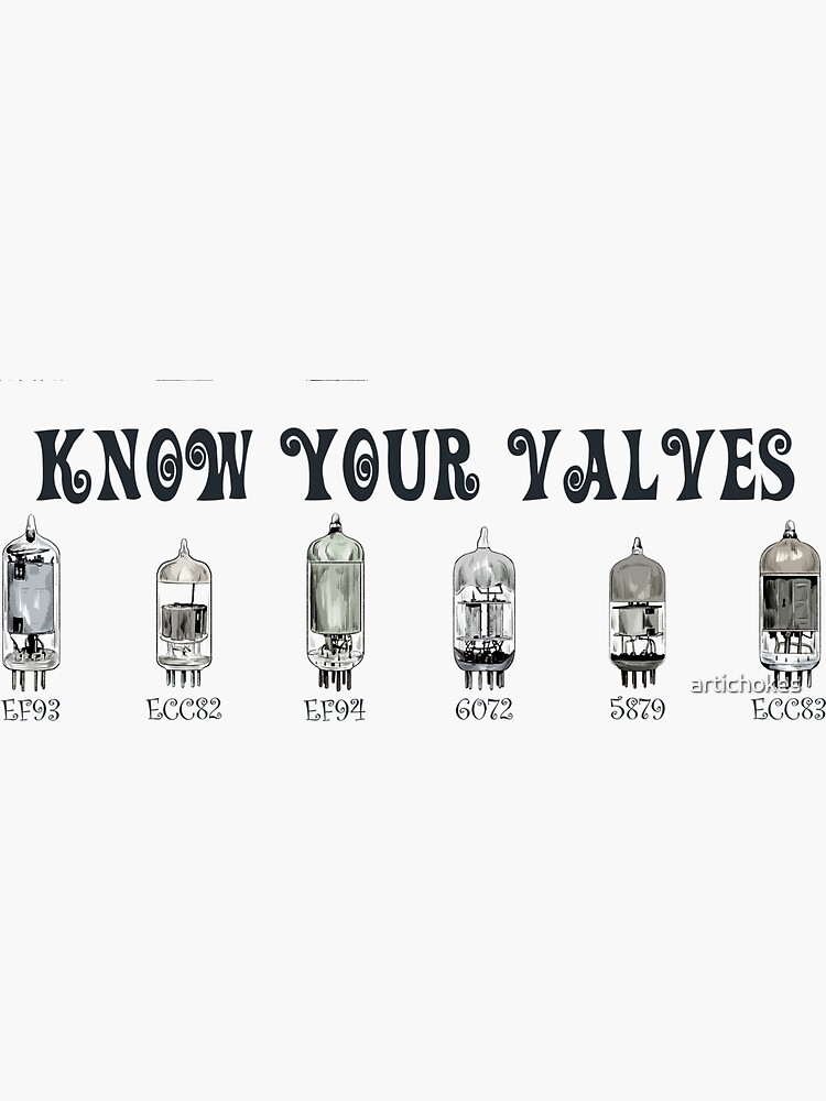 "Know Your Valves" Sticker for Sale by artichokes | Redbubble