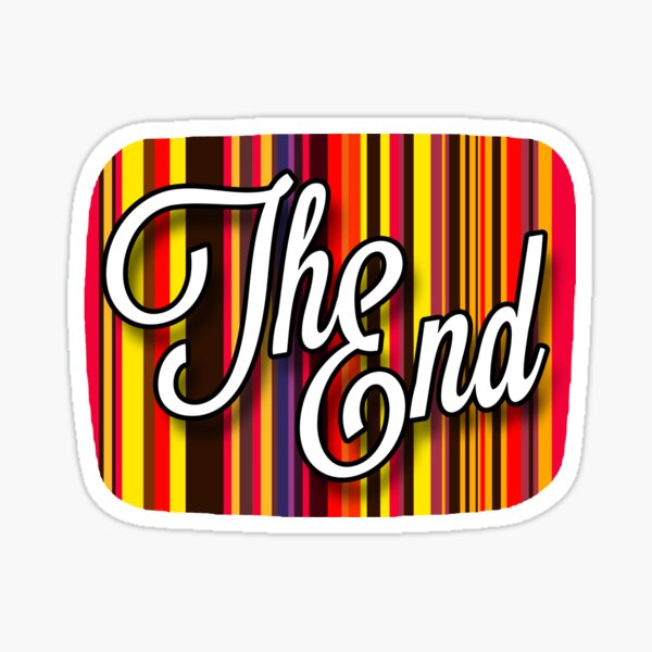 " The End With TV Test Pattern;" Sticker by StickerApe | Redbubble