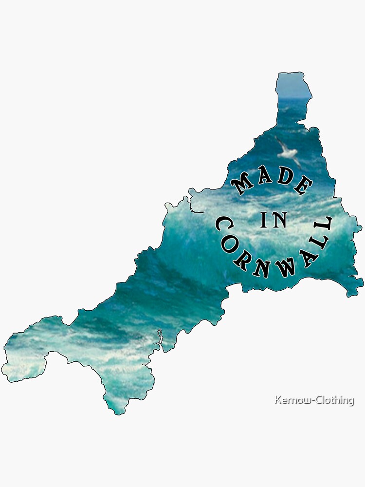 "Made in Cornwall" Sticker for Sale by Kernow-Clothing | Redbubble