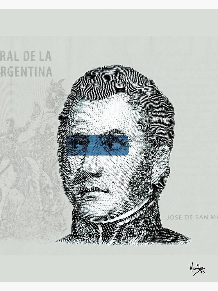 "Pesos Series, Jose de San Martin" Art Print for Sale by MaxAlfaro ...