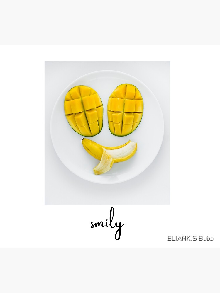 "Smiley mango-banana face by Eliankis" Poster by Akimmugira7 | Redbubble