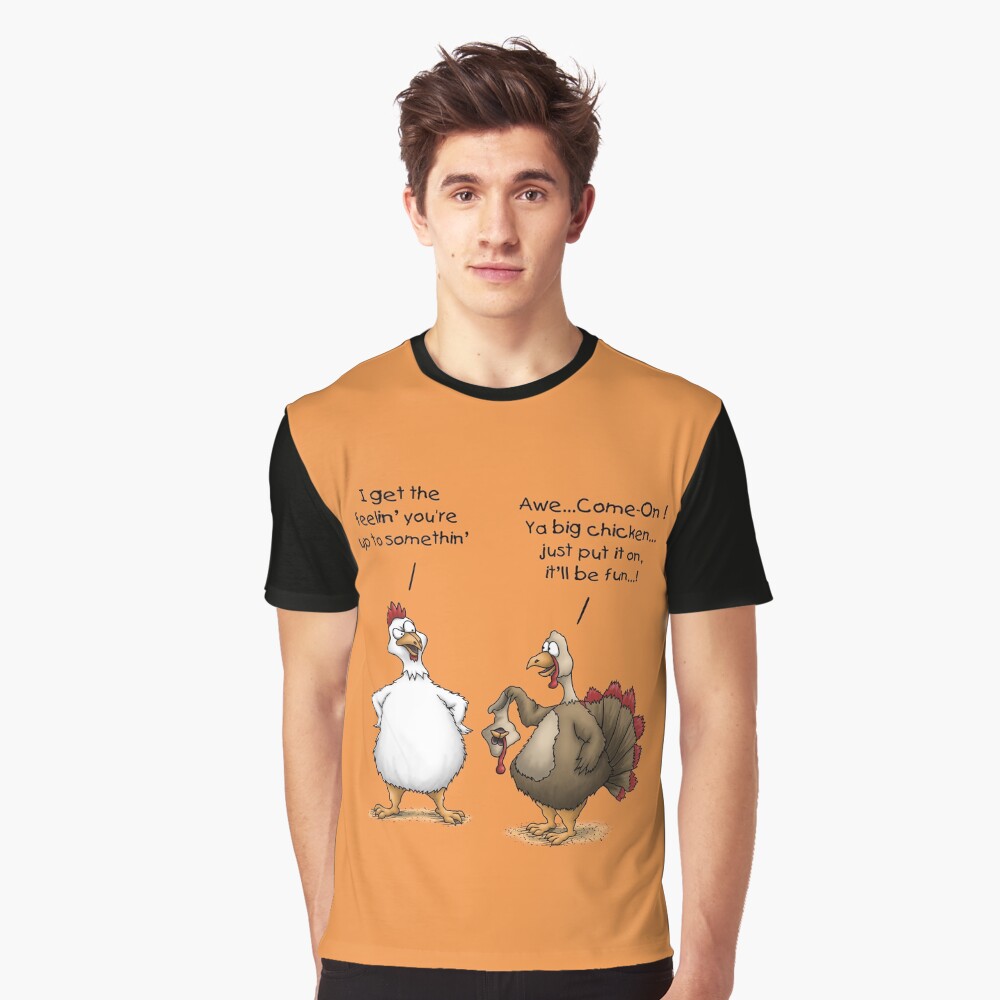 "Funny Thanksgiving Big Chicken It’ll Be Fun Turkey Cartoon" Poster for ...