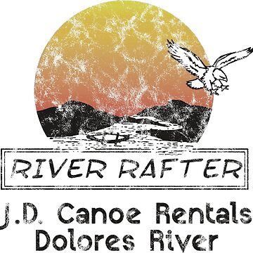 "Dolores River Canoe Rentals River Rafter (distressed)" Essential T ...