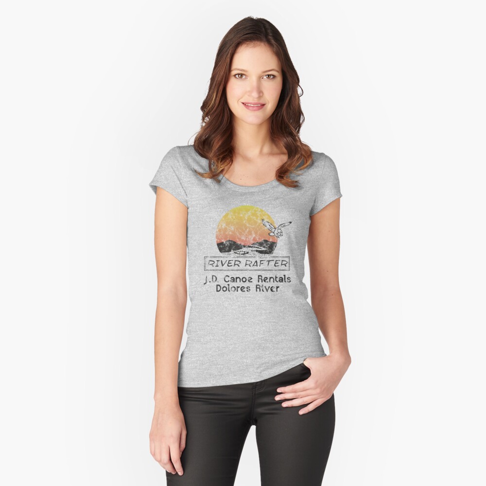 "Dolores River Canoe Rentals River Rafter (distressed)" Essential T ...