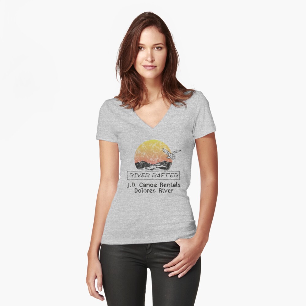 "Dolores River Canoe Rentals River Rafter (distressed)" Essential T ...