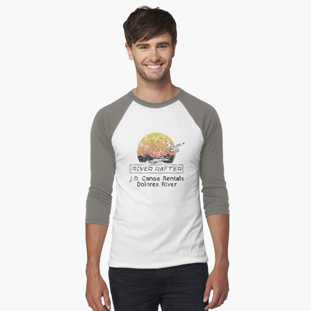 "Dolores River Canoe Rentals River Rafter (distressed)" Essential T ...