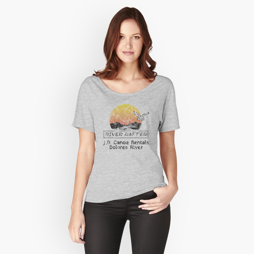 "Dolores River Canoe Rentals River Rafter (distressed)" Essential T ...