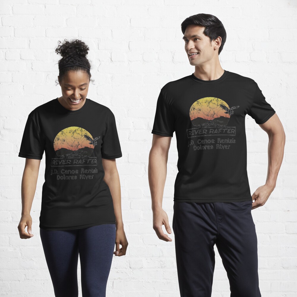 "Dolores River Canoe Rentals River Rafter (distressed)" Essential T ...