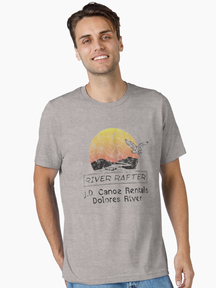 "Dolores River Canoe Rentals River Rafter (distressed)" Essential T ...