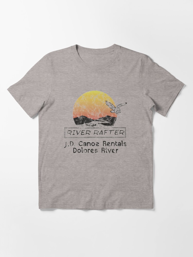 "Dolores River Canoe Rentals River Rafter (distressed)" Essential T ...
