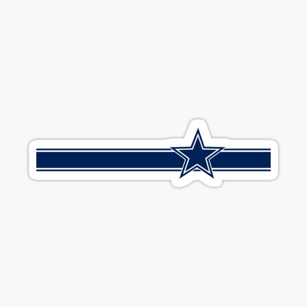 "White Star with Blue Line on a Silver Background" Sticker by ...