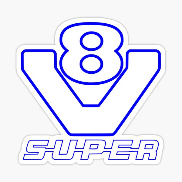 "V8 SuperTrucker Bue Outline " Sticker for Sale by ScaniaTrucks | Redbubble