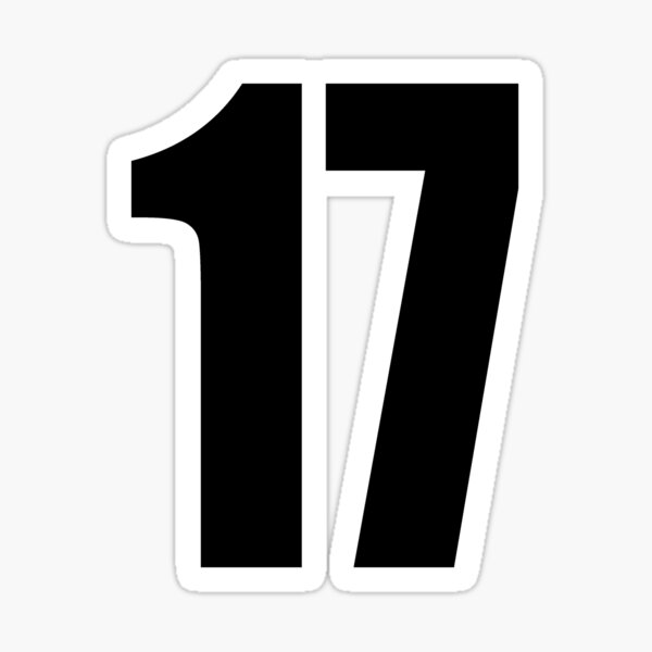 "Number 17 number seventeen shirt number soccer sport" Sticker by ...