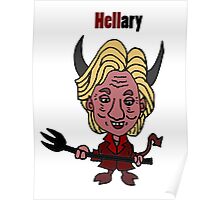 "Funny Cool Hillary Clinton as Devil Cartoon" by naturesfancy | Redbubble