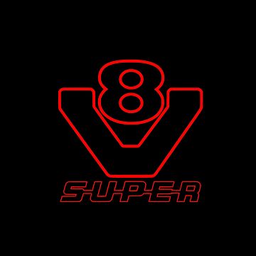 "V8 SuperTrucker Red Outline " Sticker for Sale by ScaniaTrucks | Redbubble
