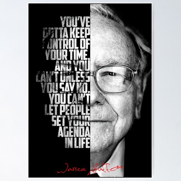 "Black and white WArren Buffet Entrepreneur quote." Poster for Sale by ...