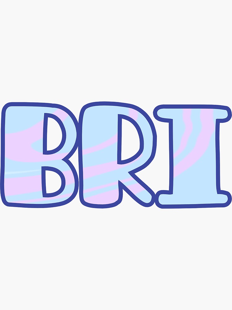 "Bri Name Design" Sticker for Sale by sunny-day-art | Redbubble